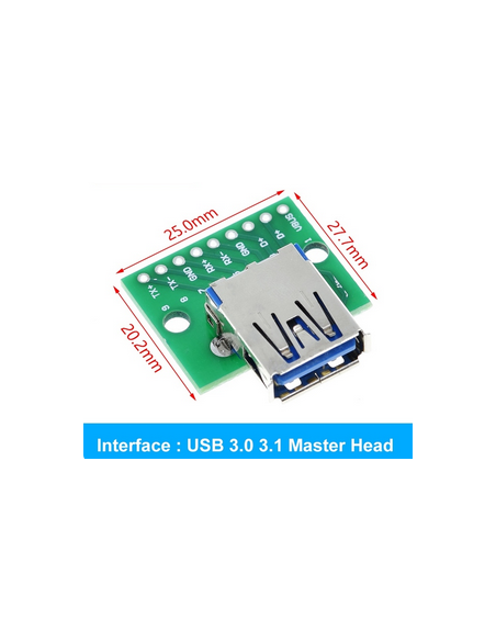 USB Connector, USB F, USB 3.0, Receptacle, 9 Way 2.54mm PCB Board