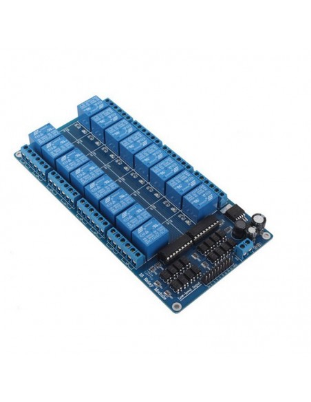 16 Channel 12V Relay Module (12V, 250VAC/10A, with optocoupler protection)