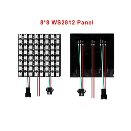 8x8 WS2812 Flexible RGB Led Matrix with integrated electronics ...
