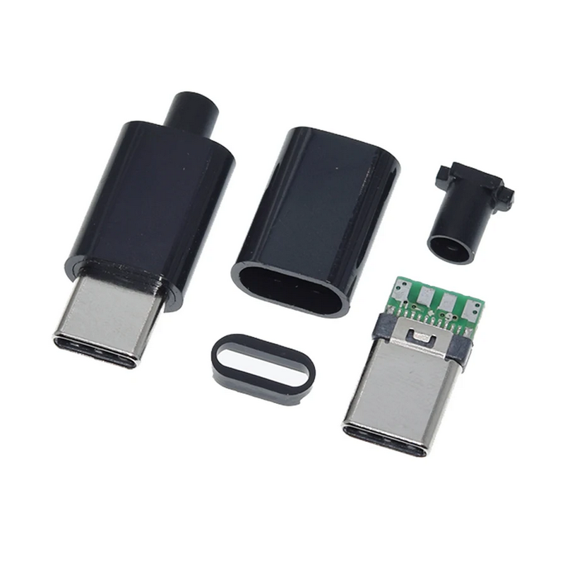 Connector, USB C M, Receptacle, 4 Way for cable