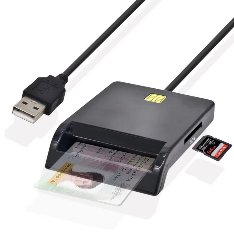 USB Smartcard Reader Plug and Play LED | HackSpark