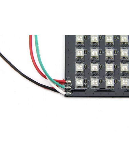 16x16 RGB LED Matrix w/ WS2812B - DC 5V (Flexible PCB, one wire serial ...