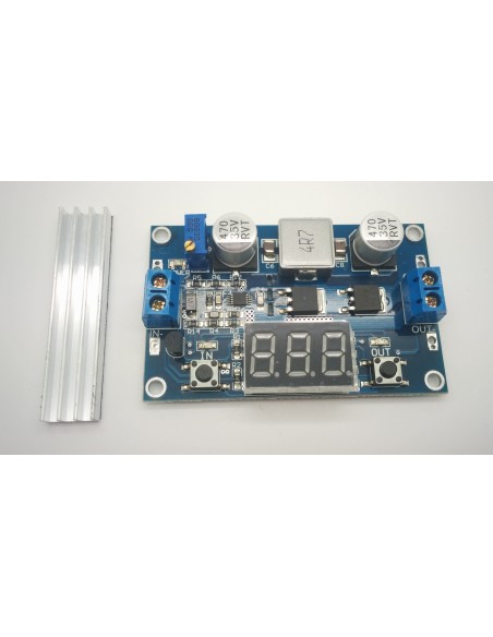 Adjustable DC-DC 100W Regulated Step-Up module with LED Voltmeter (6-7A ...