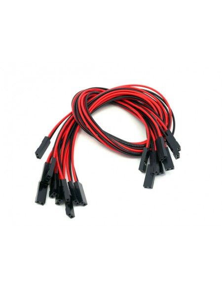 Câble double femelle à 2 broches - 300 mm (pack de 10 pièces)