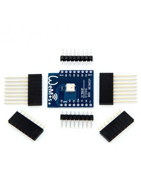 WS2812B RGB shield for Wemos D1 mini