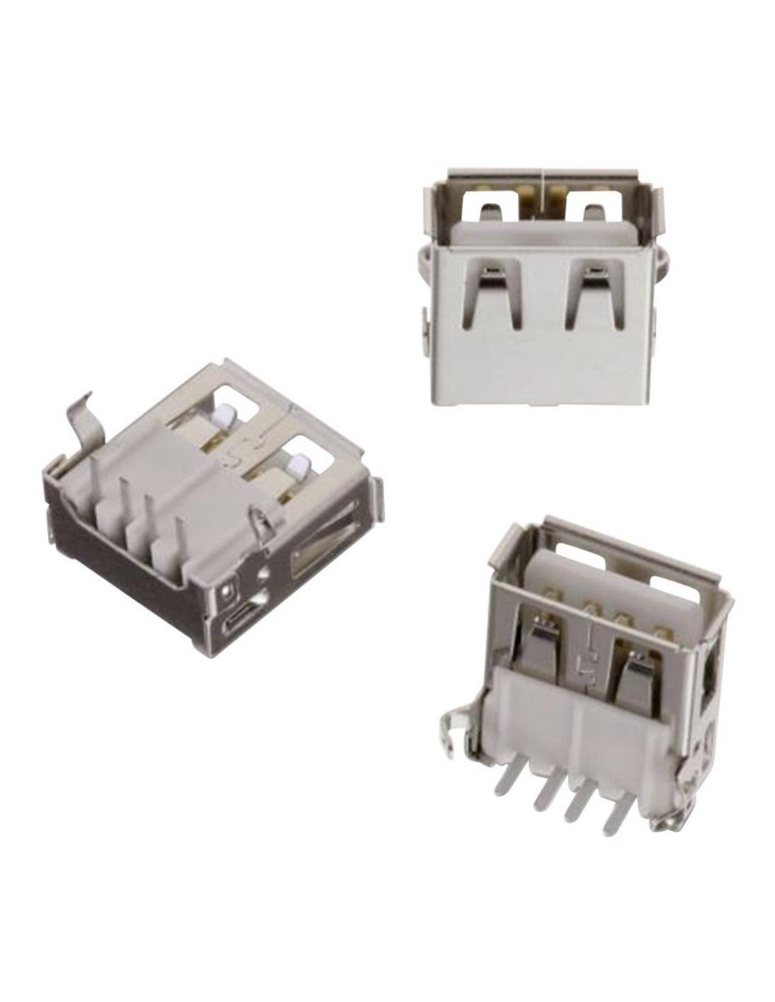Connecteur USB, USB Type A, USB 2.0, Embase, 4 Voies, Montage ...