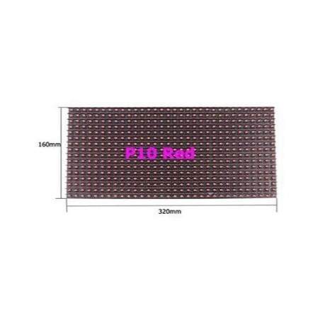 Panneau matrice LED rouge P10 16x32 - Chainable | HackSpark