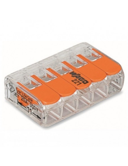 WAGO Splice 5 terminal installation quick splice spring clamp 450V