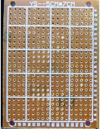 Pre-Connected Two-Hole Prototype Board 5X7 Cm protoboard