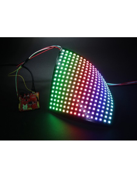 16x16 RGB LED Matrix w/ WS2812B - DC 5V (Flexible PCB, one wire serial ...
