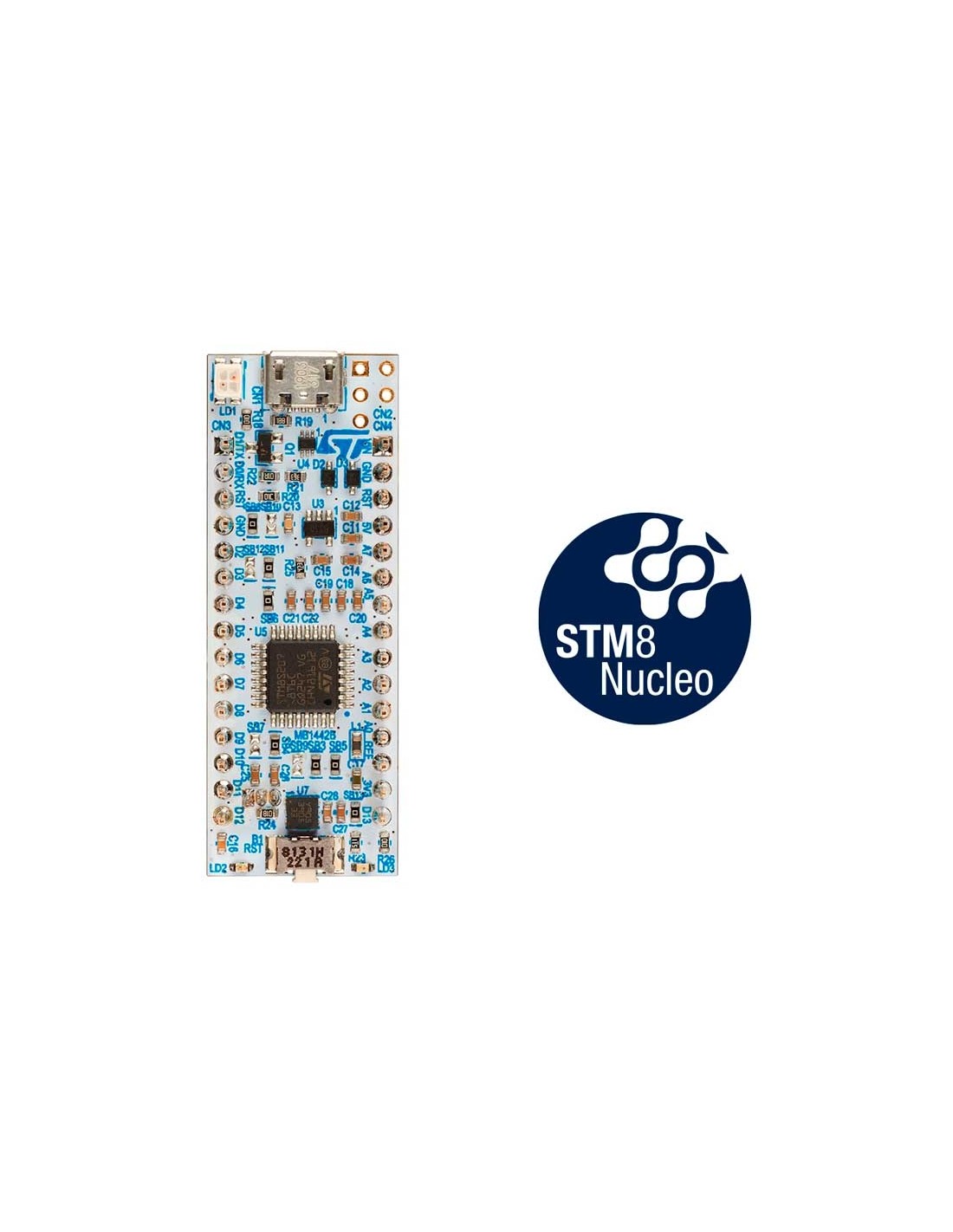 NUCLEO-32 STM8S207K8 8-bit MCU with 64 Kbytes Flash, 24 MHz CPU ...