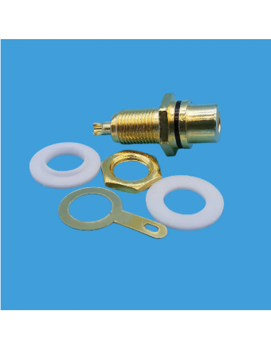 RCA plaqué or, 2 pièces, fiche femelle RCA, montage sur panneau