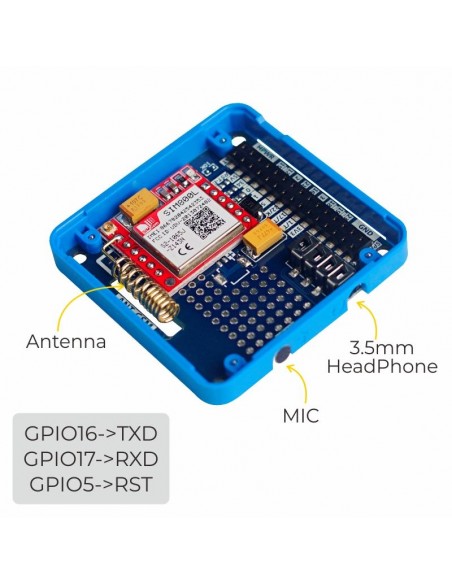 M5Stack GSM Module SIM800L with MIC & Headphone Jack