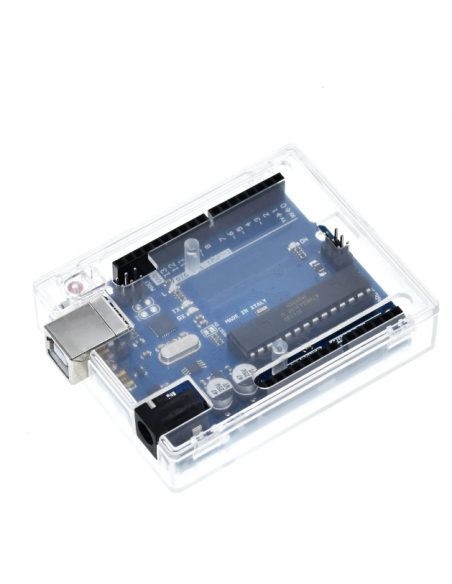 Boîtier en plastique transparent pour Arduino UNO R3 et compatible