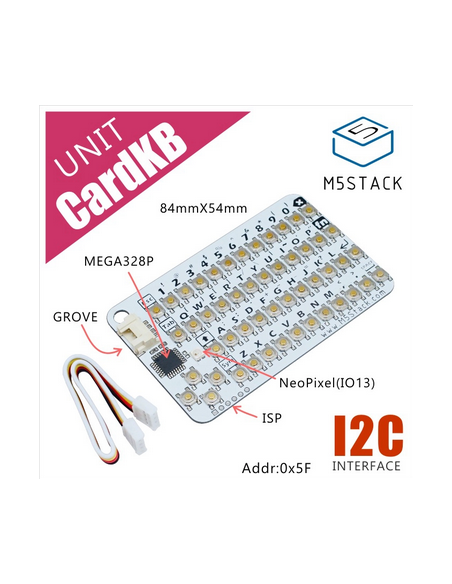 M5Stack Mini Keyboard Unit MEGA328P CardKB Grove keyb