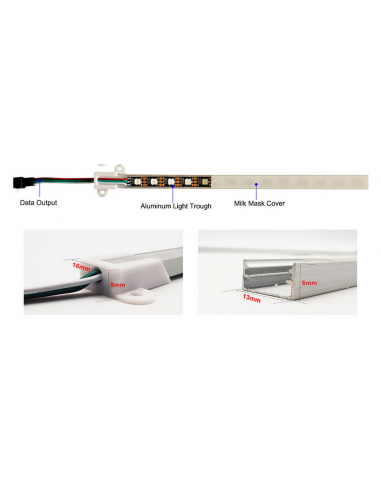 0.5M/30leds WS2812 Digital RGB LED Flexi-Strip (NeoPixel compatible)